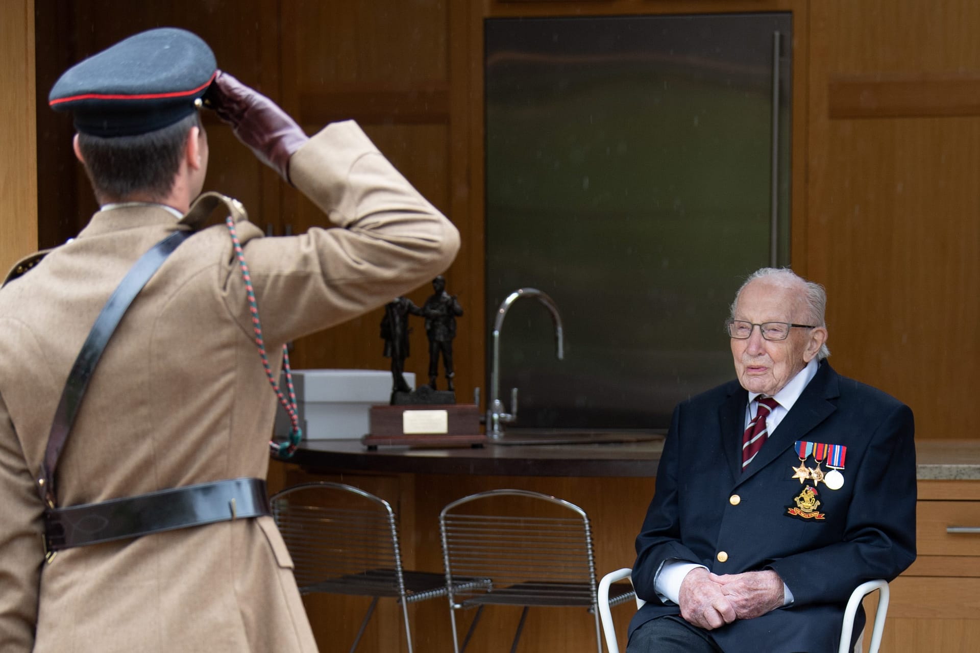 Captain Tom Moore celebrates 100th birthday with a promotion - London ...