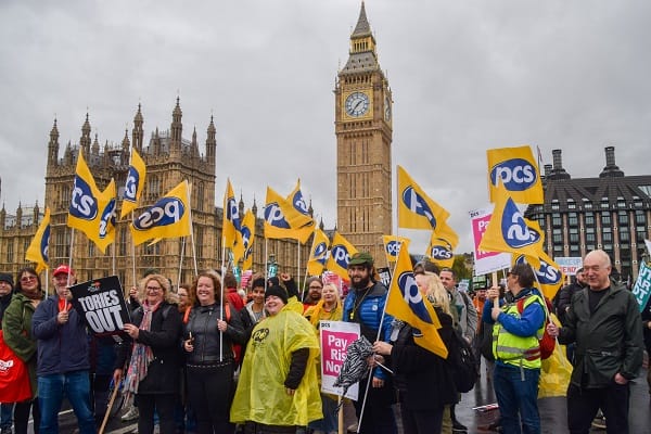 Members of the PCS union to strike for three days over pay and jobs ...