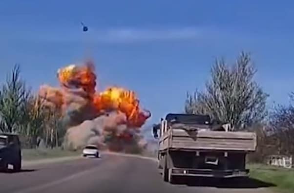 Watch: A Russian tank explodes and the turret is blasted 250ft in a ...