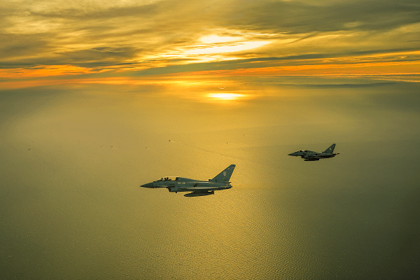 RAF spy planes ‘escorted by two typhoons flying shotgun’ picked up ...